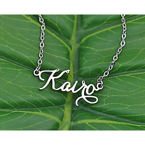 A Missing Dog Cobi Name Necklace Custom Personalized Name Plate Jewelry for Birthday