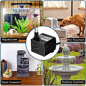 DOMICA 3W 50GPH Mini Submersible Water Pump, Small Fountain Pump for Pond, Aquariums, Fish Tank, Tabletop Fountain, Pet Fountain, Indoor or Outdoor Fountain