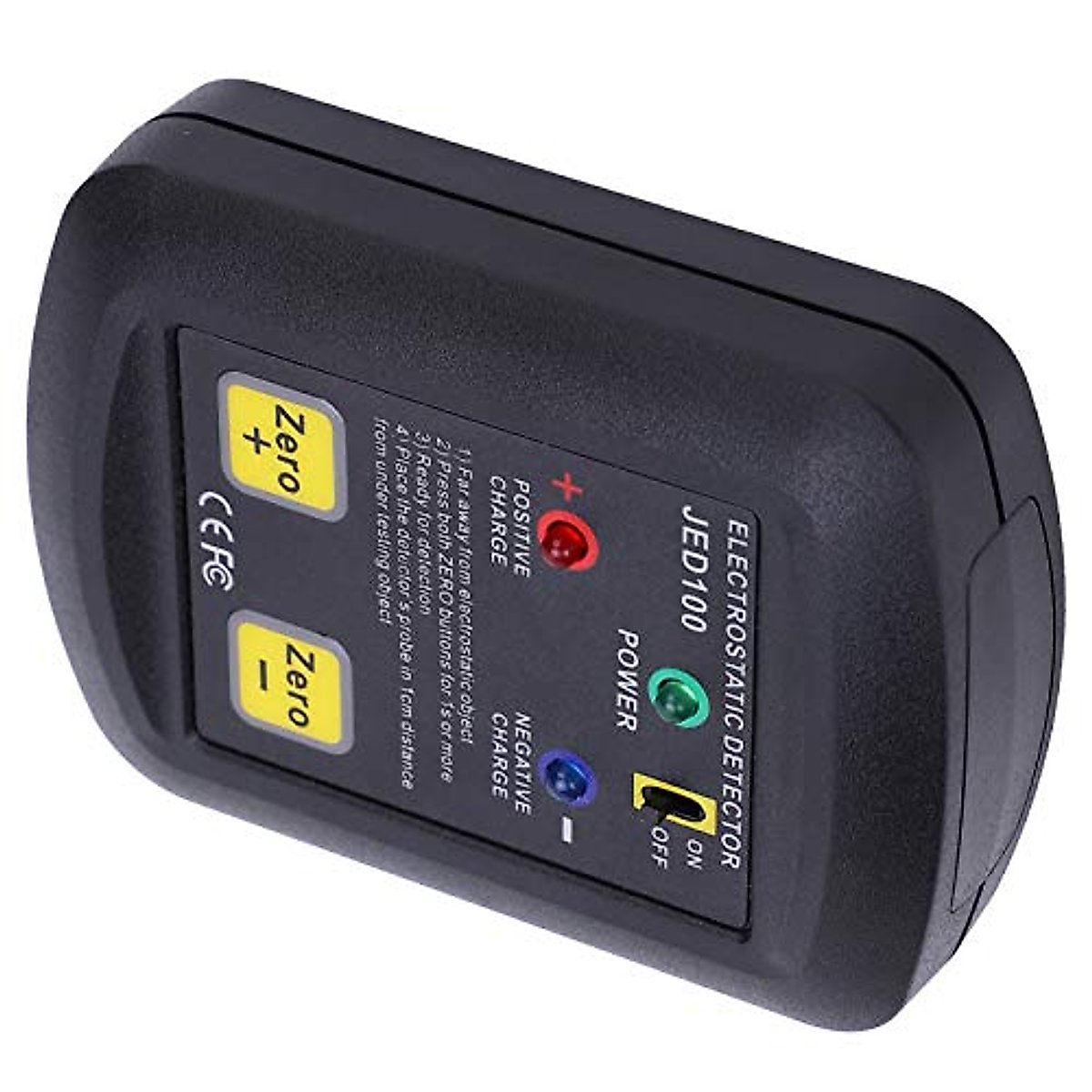 Hand-held Static Meter, Positive & Negative Dual Indicator Tester, 100v-20kv Non-Contact Electrostatic Field Testing Tool for Fiber Yarn Fabric Carpet Board Paper Rubber