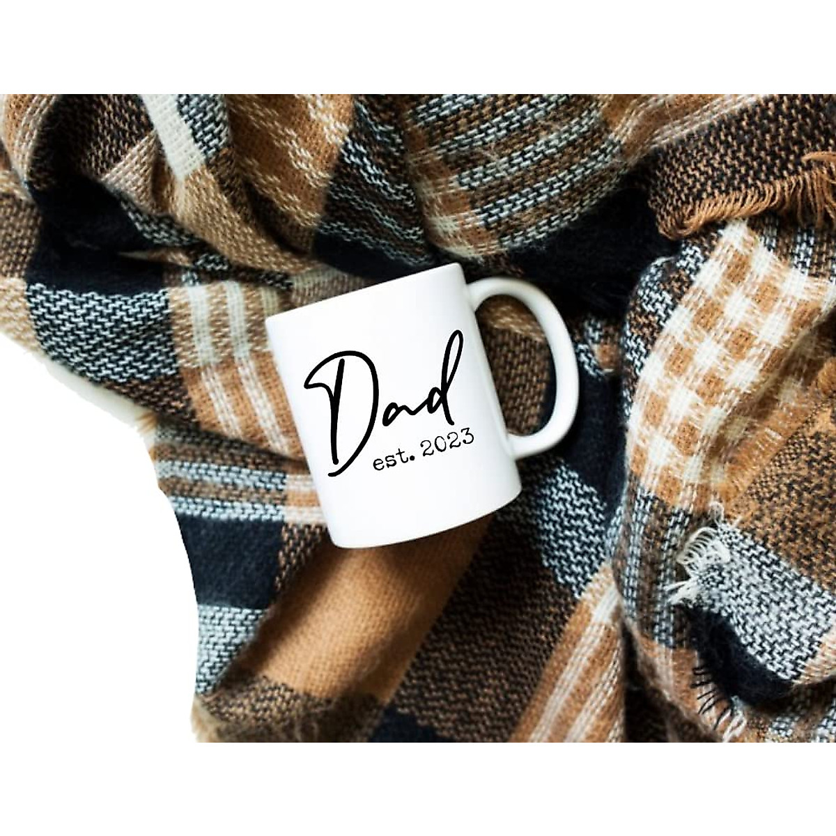 Pregnancy Gift Est 2023-New Parents Gifts-Mommy and Daddy Est 2023 11 oz Mug Set -"And So The Adventure Begins" Romper (0-3M)-Top Mom and Dad Gift Set for New Parents to Be-Gender Reveal