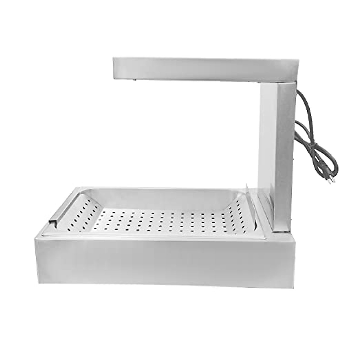 KOUWO Commerical French Fry Warmer Fries Dump Station Fried Food Warmers with Base Pan,500 Watt,110V