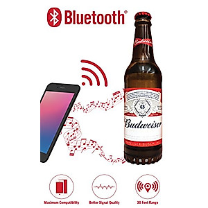 Budweiser Bluetooth Bottle Speaker Authentic Design Wireless Budweiser Red Speaker, Loud Audio Beer Speaker- Bud Weiser Red