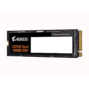 GIGABYTE AORUS Gen4 5000E SSD 500GB PCIe 4.0 NVMe M.2 Internal Solid State Hard Drive with Read Speed Up to 5000MB/s, Write Speed Up to 3800MB/s, AG450E500G-G
