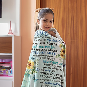 Wotail Daughter Gifts from Mom, Daughter Gifts, Gifts for Daughters Adult, Gift for Daughter, Gifts for Daughter, Ddaughter Blanket from Mom 40" X 50"