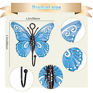 Comidox 4Pcs Cute Butterfly Coat Hooks Creative Decorative Butterfly Wall Hooks Perfect for Hanging Coats,Bags,Scarves,Towels and Keys Stylish Room Wall Decoration