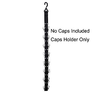 LEVOSHUA Closet Hanging Cap Organizer, 16 Baseball Cap Rack, Closet Hook Cap Holder Hat Storage Organizer - Keep Hats Cleaner Than a Hat Rack (1 Pack)