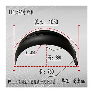 XINGHUA wangzai Store Snow Bike Fender 26"20" 24" All-Inclusive Fat Tire Car Dedicated 4.0 Wide 110MM ATV Mud Tiles (Color : 26 inch)