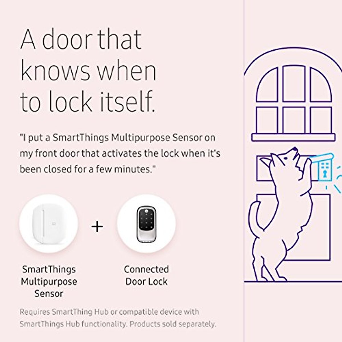 Samsung SmartThings GP-U999SJVLAAA Door & Window Multipurpose Sensor, White, 1 Count (Pack of 1)