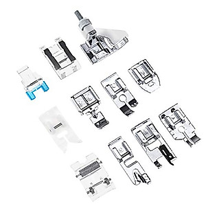 SING F LTD Sewing Machine Presser Feet Walking Foot Tool Part 11x / Kit Compatible with Brother Janome Singer Domestic