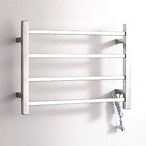 MUSUMI Towel Warmer, Heated Towel Warmer,Stainless Steel Electric Heated Warmer Radiator Wall Mount Towel Rail for Bathroom Kitchen,Bath Towel Dryer, Hardwi