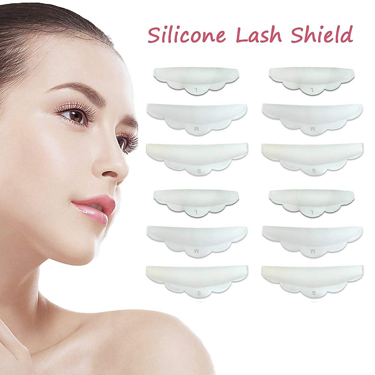12pcs Silicone Eyelash Perming Curler, Lash Lift Rods Makeup Beauty Tool,Makeup Utensil Reusable Lash Lifting Shield Pads Supplies