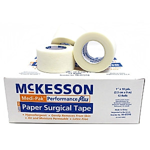 2 Pack Mckesson 1" Paper Surgical Tape (12 Rolls) 16-47310