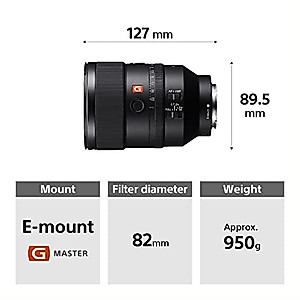 Sony FE 135 mm f/1.8 GM | Full-Frame, Telephoto, Prime Lens (SEL135F18GM)