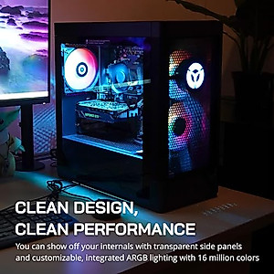 Lenovo Legion 5i Tower Gen 7 Gaming Desktop, Intel Core i7-12700 Processor, 64GB DDR5 RAM, 4TB PCIe SSD + 4TB HDD, NVIDIA GeForce RTX 3060 12G DDR6, Win 11 Pro, Black, 32GB Hotface USB Card