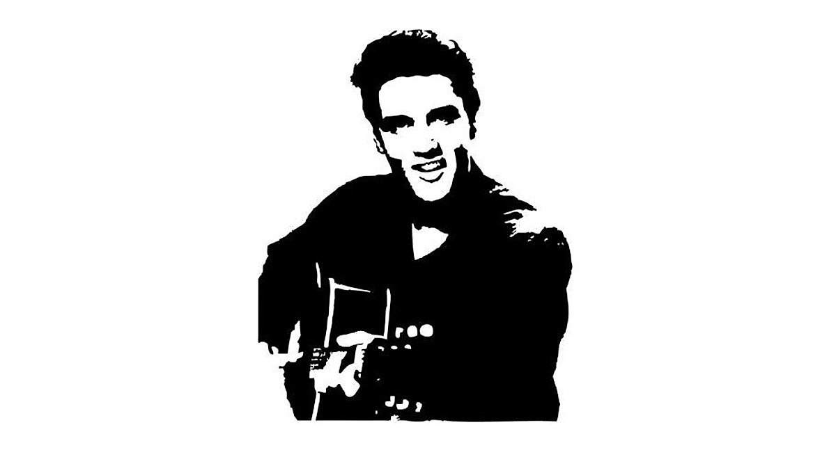Elvis v3 Decal Sticker - Water & UV Resistant Wall & Car Decals