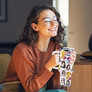 NIAXAUYT Anime Gifts for Women Girls, 40oz Just A Girl Who Really Loves Anime Tumbler With Handle, Birthday Gifts for Anime Lovers/Fans Girls Cup, Anime Themed Gifts Ideas for Teen Sister Friends Mug