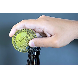 Tokenz Bottle Opener Decision Maker Double Sided Coin | Fun Gift or Party Favor for College Graduation, 21st Birthday, Bachelor/Bachelorette Party or Drinking Games