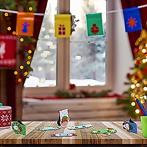 60 Pieces Christmas Magnetic Bookmarks Kids Cute Bookmarks Magnet Page Clips Bookmark with Santa Snowman Reindeer Pattern Xmas Page Clips for Kids Christmas Winter Holiday School Gifts