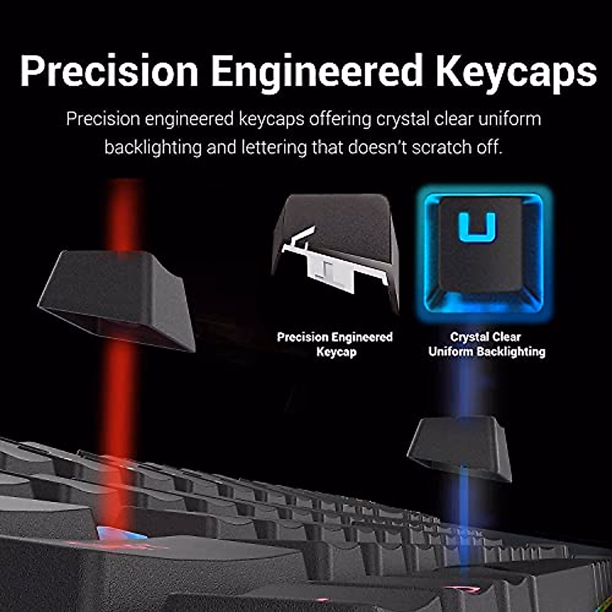 1ST PLAYER TKL RGB Gaming Mechanical USB Wired Keyboard DK5.0 LITE with Cherry MX Blue Switches Equivalent, Compact 87 Keys Tenkeyless LED RGB Backlit Computer Laptop Keyboard for Windows PC Gamers