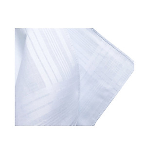 Men's Handkerchiefs 100% Cotton Solid White Hankies Set