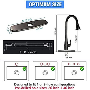 Touchless Kitchen Faucet Automatic Motion Sensor Activated Hands-Free Kitchen Sink Faucets 4Mode Pull Down Sprayer One/3 Hole Deck Plate, Kitchen Faucet for Sink w/ Smart Sensor, Auto Off