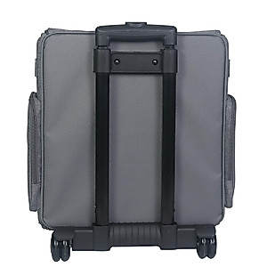 Everything Mary Rolling Craft Bag, Heather - Papercraft Tote with Wheels for Scrapbook & Art Storage - Organizer Case for IRIS Boxes, Supplies, and Accessories - for Teachers & Medical