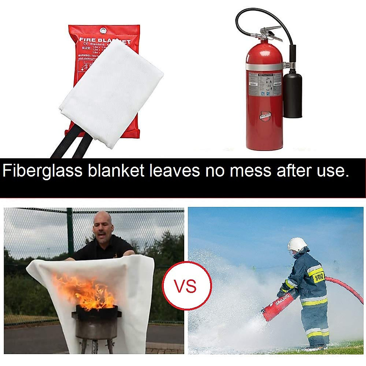 5 Pack 39.9x39.3 Fire Blanket Fire Suppression Blanket | Fiberglass Fire Blankets Emergency for People Flame Retardant Fireproof Survival Safety Kitchen, Fireplace, Car, Office, Warehouse