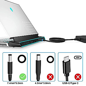 240W Alienware Laptop Charger,fit for Dell Alienware M15 17 15 R3 R4 R5 R2 13 M17 X51 M17X M18X G5 G7 GA240PE1-00 Precision 7710 M6800 M6500 M6600 M4700 M6700 M6400 J211H AC Adapter Power Cord