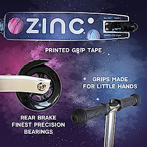 FLYTE Scooter Suitcase Folding Kids Luggage – Sammie the Spaceman, 18 Inch Hardshell, Ride On with Wheels, 2-in-1, 25 Litre Capacity