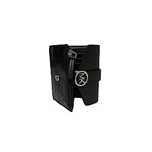 Michael Kors Carmen Medium Flap Wallet (Black2)