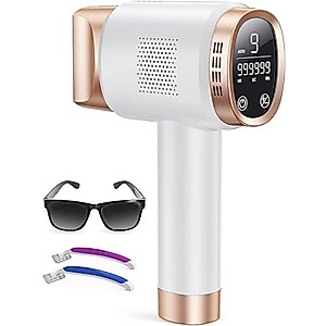 IPL Laser Hair Removal for Women and Men, At-home Permanent Hair Removal Device 999999 Flashes Hair Remover for Whole Body Use