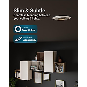 Sunco 12 Pack Goof Rings for 4 Inch Recessed Lights White Can Light Goof Trim Ring, Outer Diameter 6.7-inch, Inner Diameter 4.25-inch, Durable Plastic Design, Matte Finish, Flush Mount