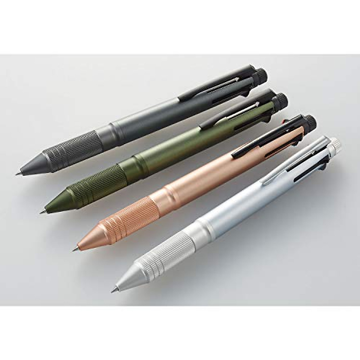 uni Jetstream 4&1 Metal Edition, 0.5mm Ballpoint Pen (Black, Red, Blue, Green) and 0.5mm Mechanical Pencil, Gun Metallic (MSXE52000A05.43)