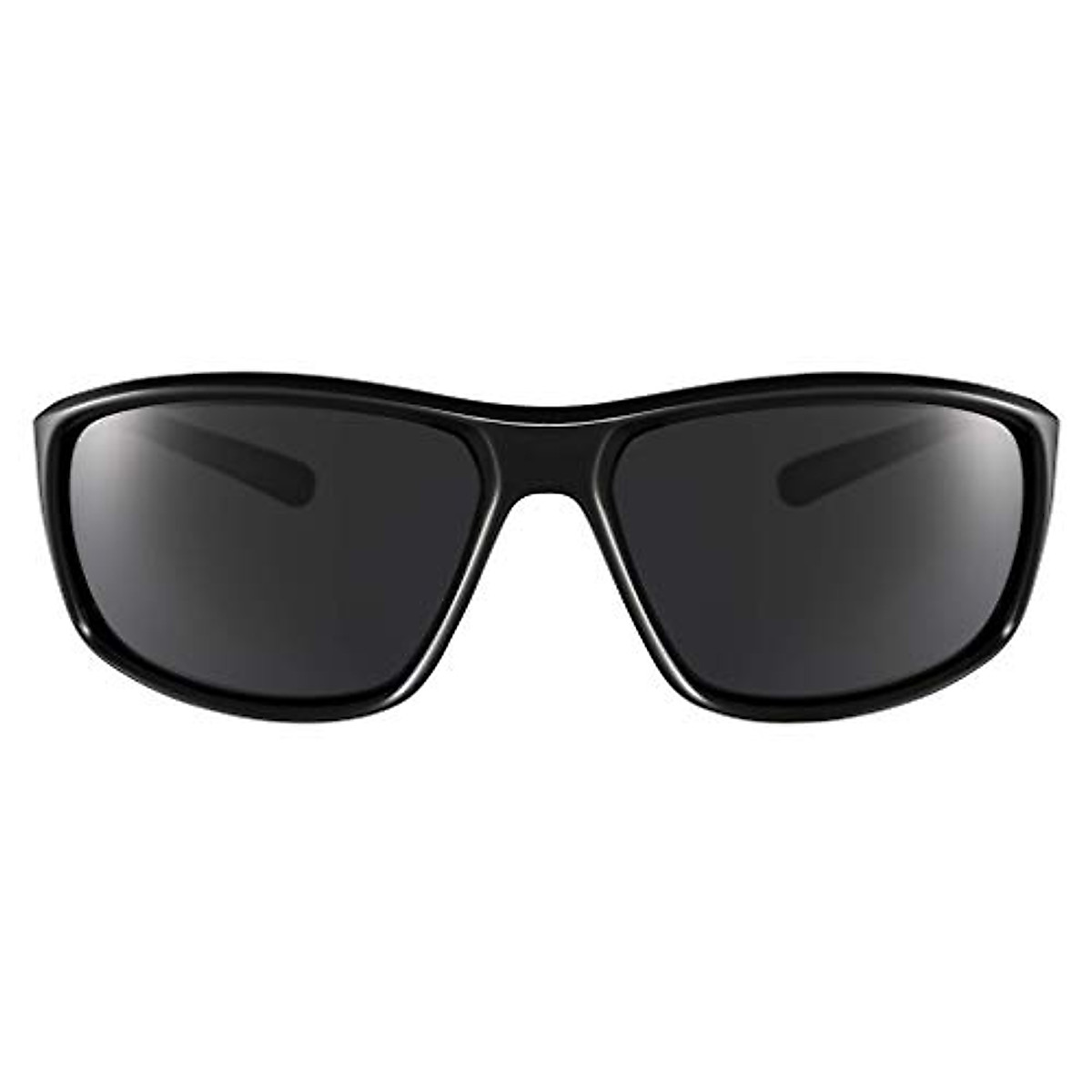 Nike EV1134-001 Adrenaline Sunglasses Shiny Black/White Frame Color, Grey Lens Tint