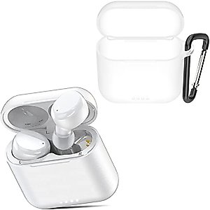 TOZO T6 Protective Silicone Case White & TOZO T6 True Wireless Earbuds Bluetooth Headphones White