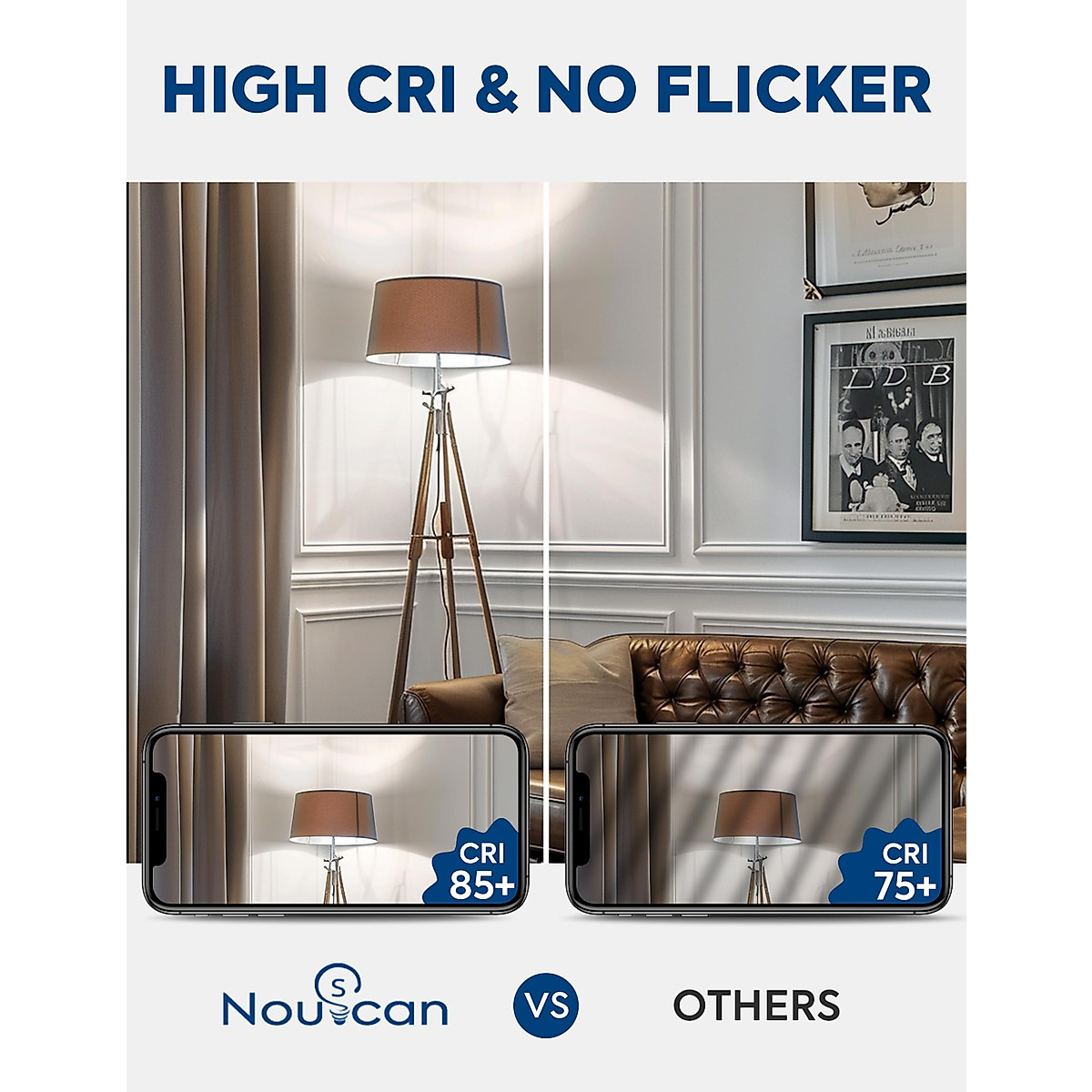 Nouscan 200W Equivalent LED Light Bulb, 2800LM Super Bright A21 LED Bulb, Daylight 5000K, 25W Energy Saving, E26 Medium Base, 120V for Garage, Warehouse, Shop, Living Room, Non-Dimmable, 2 Pack