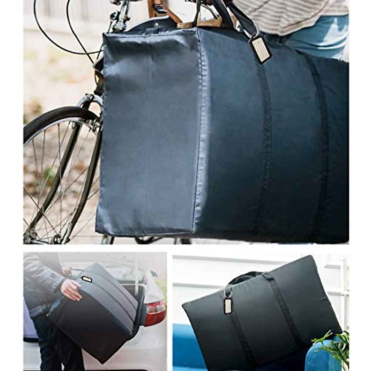 3 Pack Oversized Moving Bags with Zippers & Carrying Handles,Organizer Bag,Carrying Bag,Camping Bag,Heavy Duty Storage Tote For Clothing Storage,College Moving,Moving Supplies(Black)