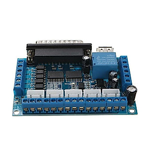 Acxico 1 pcs 5 Axis CNC Interface Adapter Breakout Board for Stepper Motor Driver Mach3 W/USB