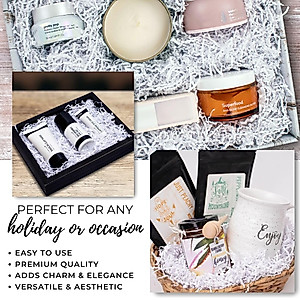 MagicWater Supply Soft & Thin Cut Crinkle Paper Shred Filler (1 LB) for Gift Wrapping & Basket Filling - White