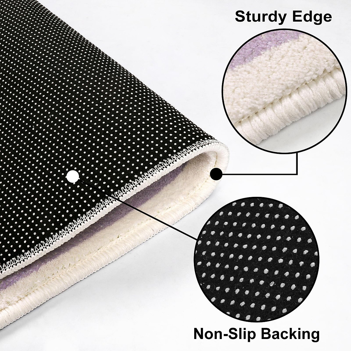 Lukinbox Butterfly Kids Rug for Girls Bedroom, Colorful Washable Nursery Rugs, Soft Kids Area Rug Non Slip Play Mat Carpet for Playroom Kids Room, 4' x 5.3'