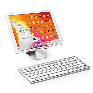 OMOTON Ultra-Slim Bluetooth Keyboard for iPad 10.2(9th/ 8th/ 7th Generation)/ 9.7, iPad Air 4th Generation, iPad Pro 11/12.9, iPad Mini, and More Bluetooth Enabled Devices, White