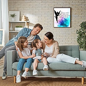 Tinkerbell Quotes- Faith, Trust & Pixie Dust- Inspirational Typographic Wall Art with Fairy Tale Print, Peter Pan Themed Wall Art Print For Home Decor, Bedroom Decor & Nursery Decor. Unframed - 8x10”