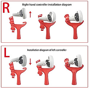 VR Controller Paddle Handle Table Tennis Racket Grip for Oculus Quest 2 VR Ping-Pong Accessories Highly Realistic Improve VR Experience