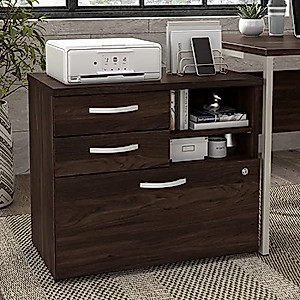 Bush Business Furniture Hybrid Office-Furniture, Black Walnut