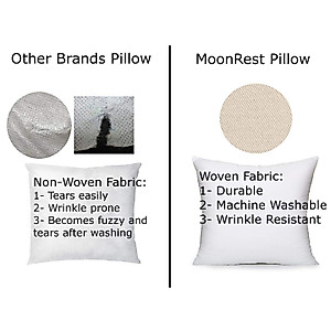 MoonRest Round Pillow Insert Hypoallergenic Polyester Form Stuffer-0 Cotton Blend Covering for Sofa Sham, Decorative Pillow, Cushion and Bed - 22 Inch Diameter