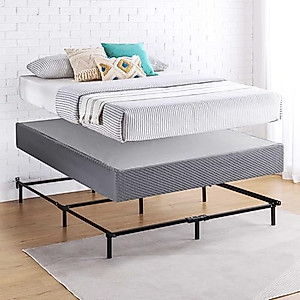 Best Price Mattress Full Box Spring, 9" High Profile with Heavy Duty Steel Slat Mattress Foundation Fits Standard Bed Frame, Full Size