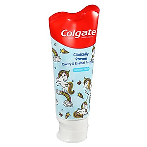 Colgate Unicorn Anticavity Kids Toothpaste with Fluoride for Ages 2+, ADA-Accepted, Mild Bubble Fruit Flavor - 3.5 Ounces (4 Pack)