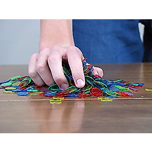 Regal Games - 500 Mixed Transparent Bingo Chips - 3/4 Inch - for Large Group Games, Game Night, Bingo Hall, & Educational Activities - Ages 5+ - 500 Count - Perfect for Bulk Purchasing