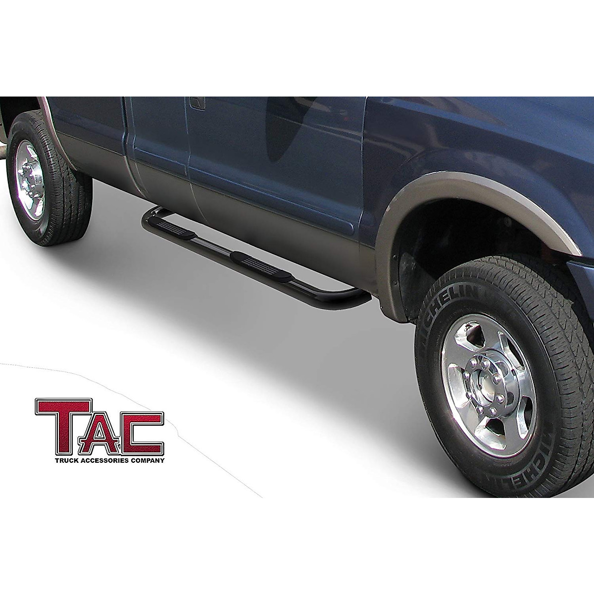 TAC Side Steps fit 2004-2008 Ford F150 Super Cab Pickup Truck 3" Black Side Bars Nerf Bars Step Rails Running Boards Off Road Automotive Exterior Accessories (2 Pieces Running Boards)