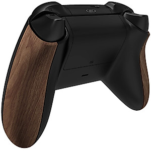 eXtremeRate Controller Grip for Xbox Series X & S, Wood Grain Soft Touch Comfortable Side Rails, Replacement Back Panels Accessories Rear Shell for Xbox Core Wireless Controller [Controller Excluded]